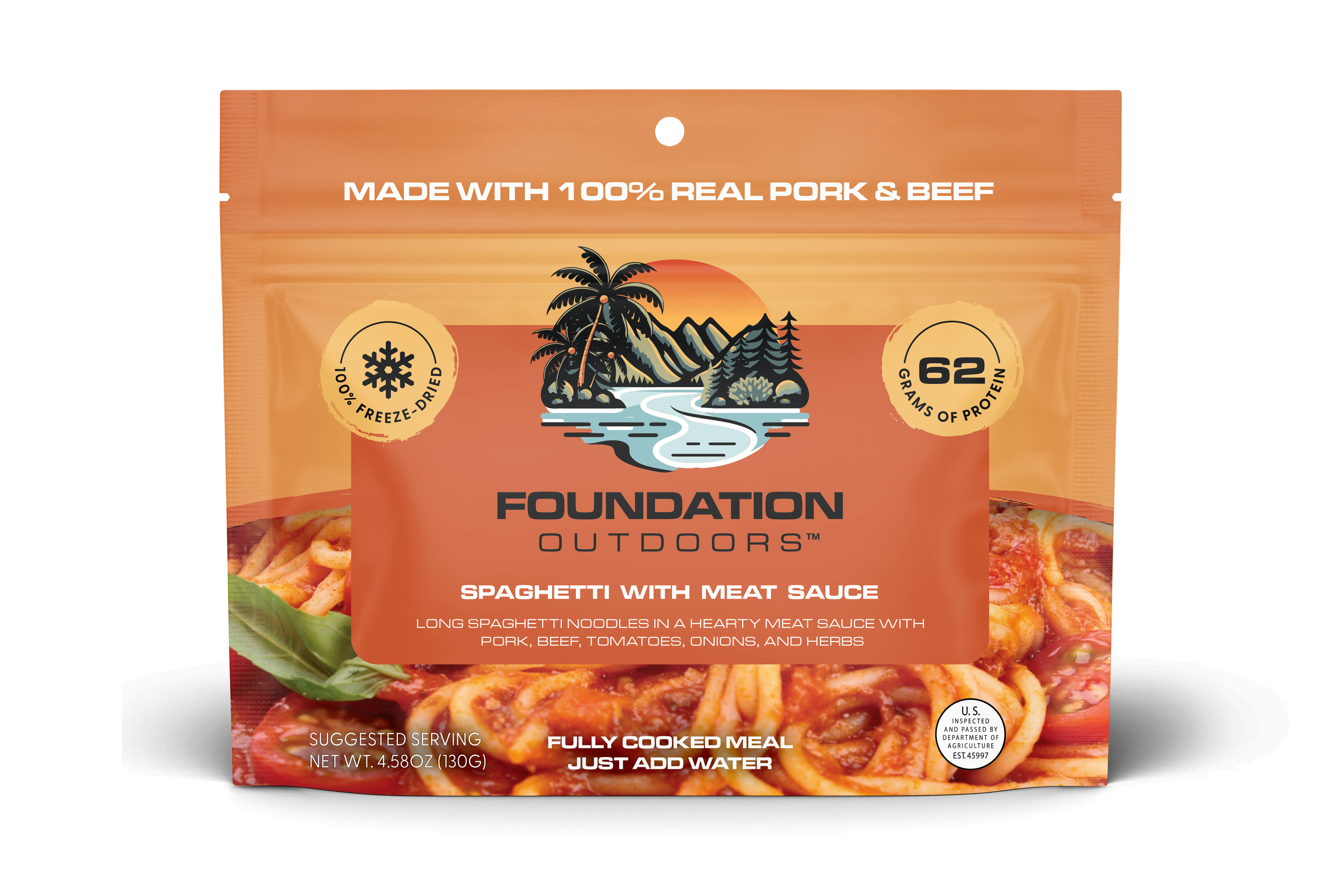 FOUNDATION Outdoors, Spicy Italian Pork Sausage Risotto, 12 Pack Case ...